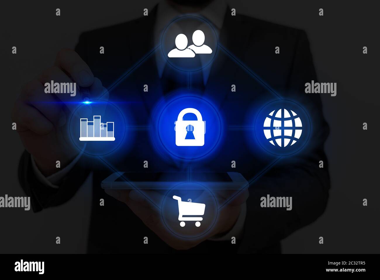 Information Digital Technology Network Connection Infographic Elements ...