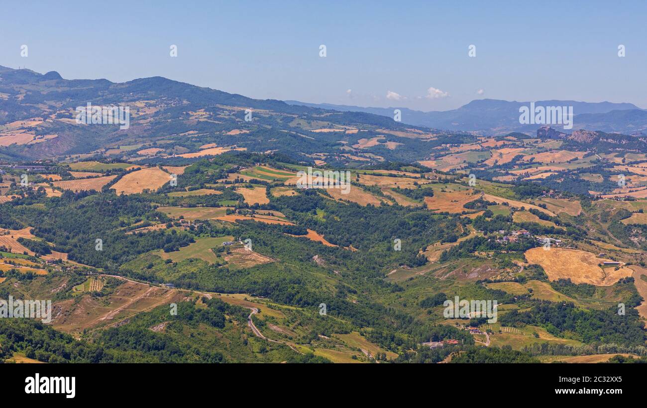 Landscape View Italy Countryside From San Marino Stock Photo - Alamy