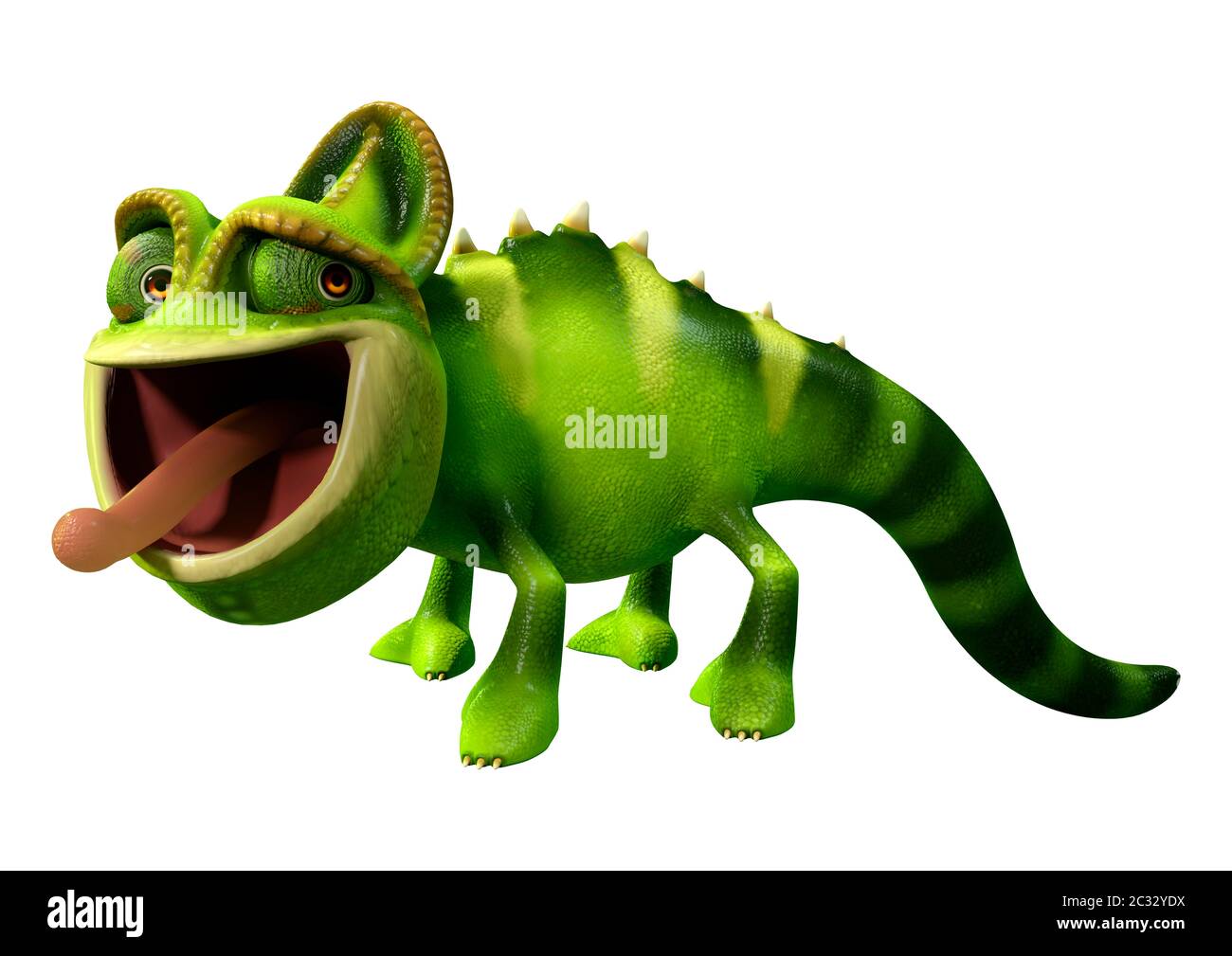 Cartoon cute chameleon lizard character hi-res stock photography and ...