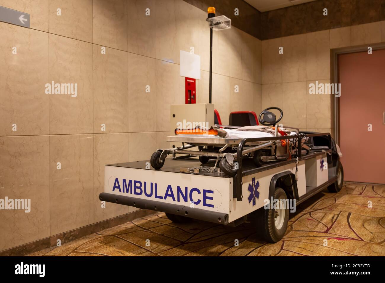 emergency ambulance electric car with stretcher for injured in ...