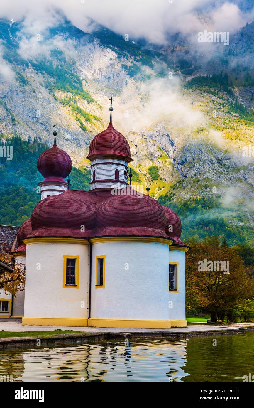 On church of St. Bartholomew with bright red dome Stock Photo - Alamy