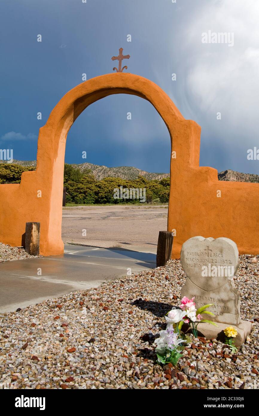 Our Lady of Guadalupe Church in Velarde village,New Mexico,USA Stock ...