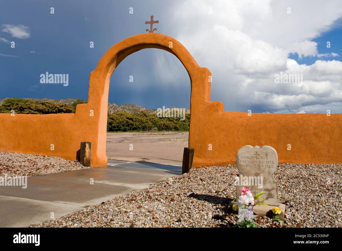 Our Lady of Guadalupe Church in Velarde village,New Mexico,USA Stock ...