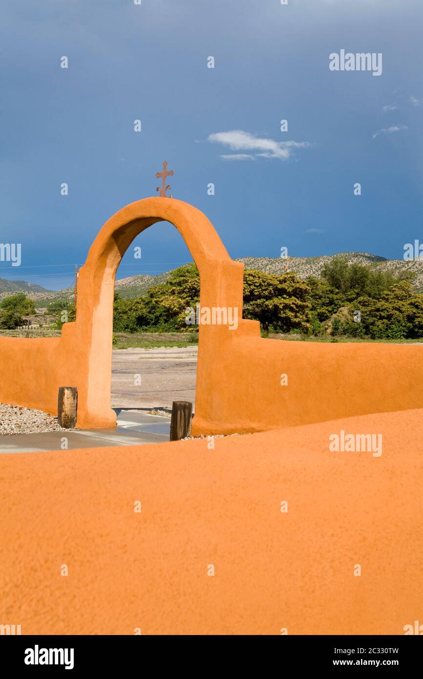 Our Lady of Guadalupe Church in Velarde village,New Mexico,USA Stock ...