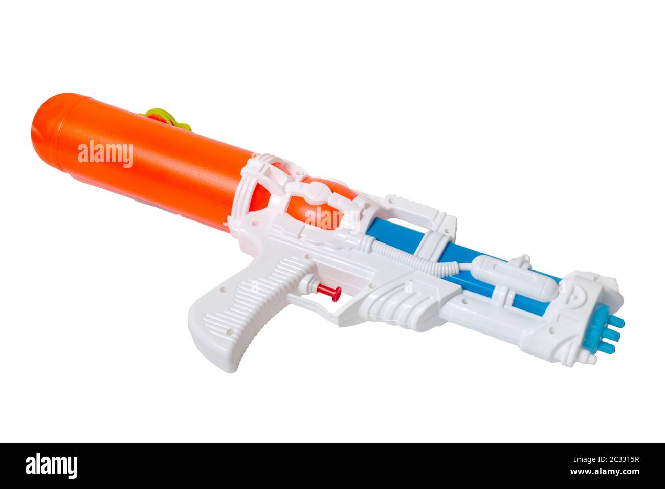 Colorful plastic water gun isolated on a white background Stock Photo ...