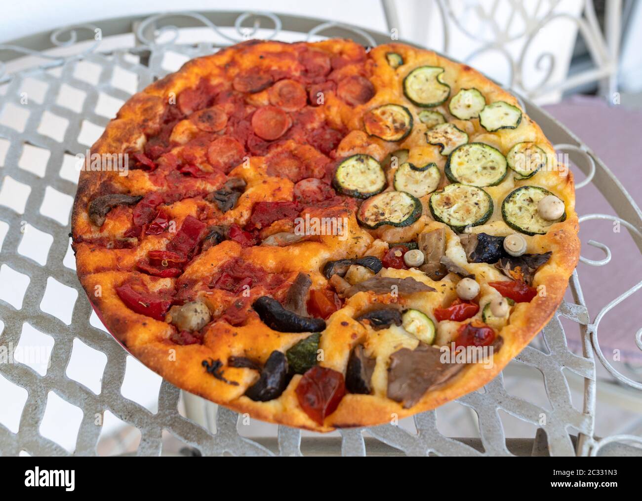 Homemade Pizza. A wonderful mix of flavors and colors. A feast for the ...