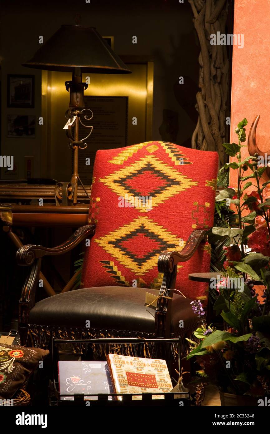 Western store window display, City of Santa Fe, New Mexico, USA Stock ...