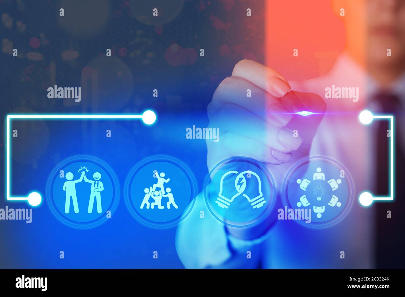 Information Digital Technology Network Connection Infographic Elements ...