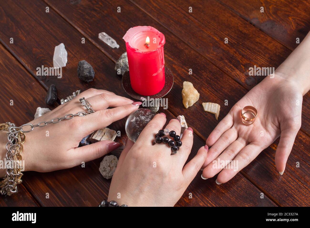 A Gypsy woman performs a love spell. A clairvoyant palmist reads by ...