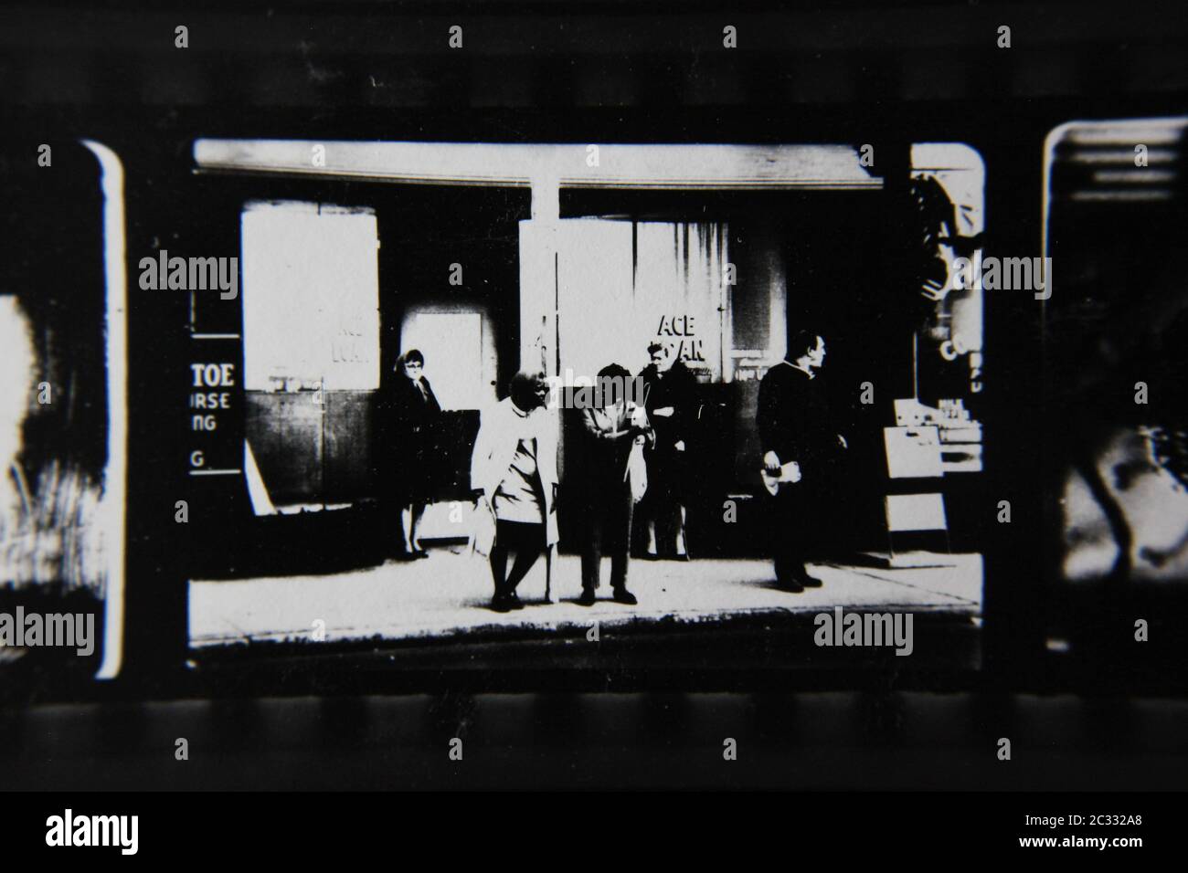 Fine 70s vintage contact print black and white extreme photography of a ...