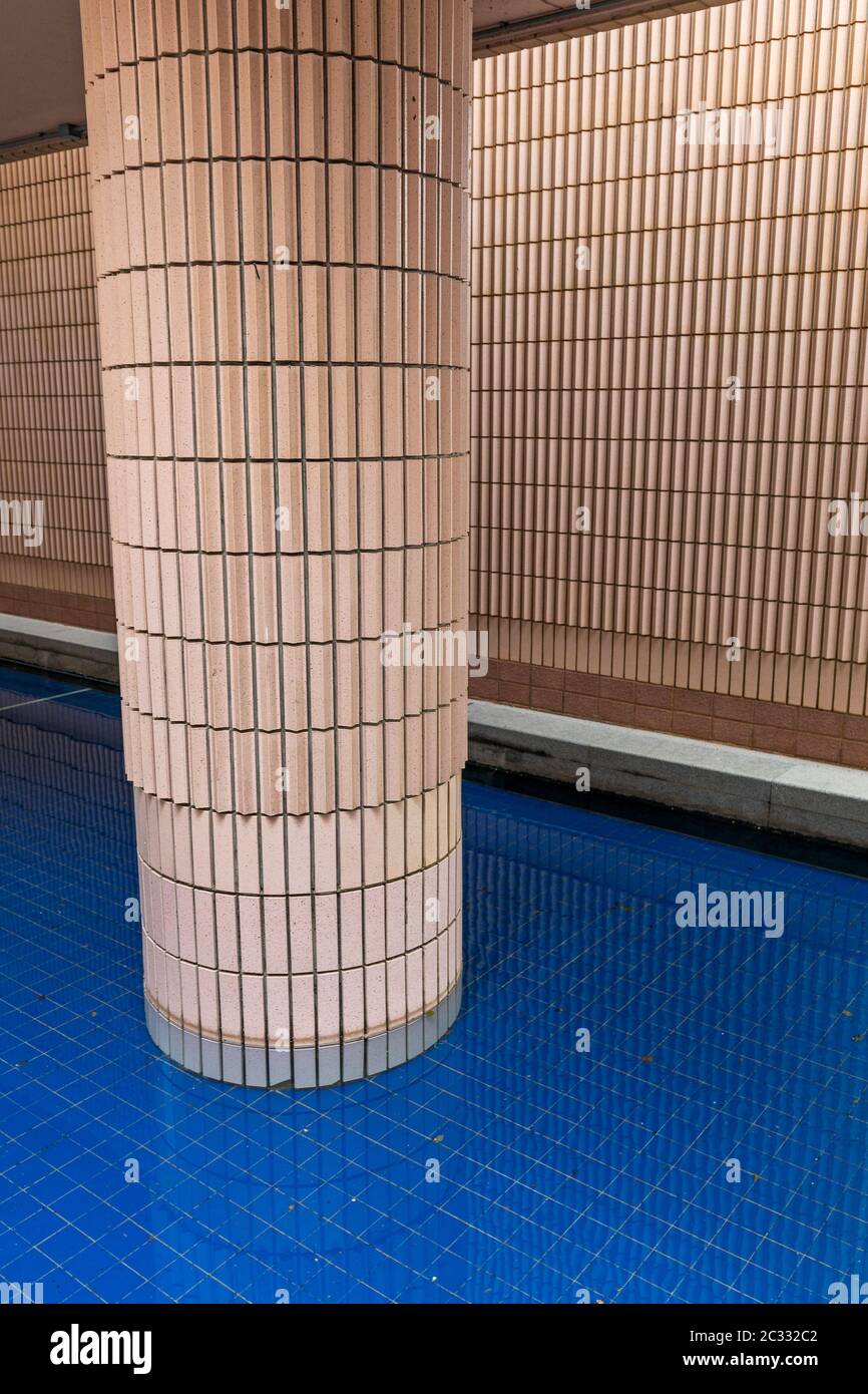 One Big Pillar in Blue Water Structure Stock Photo - Alamy