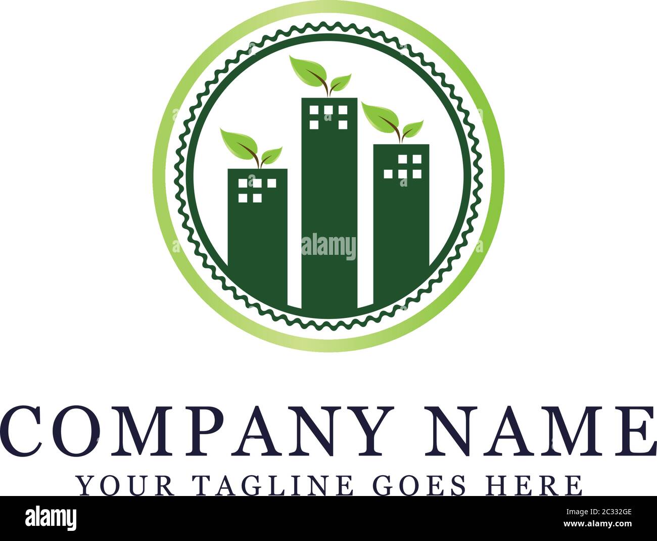 Green building logo image, apartment logo idea Stock Vector Image & Art ...