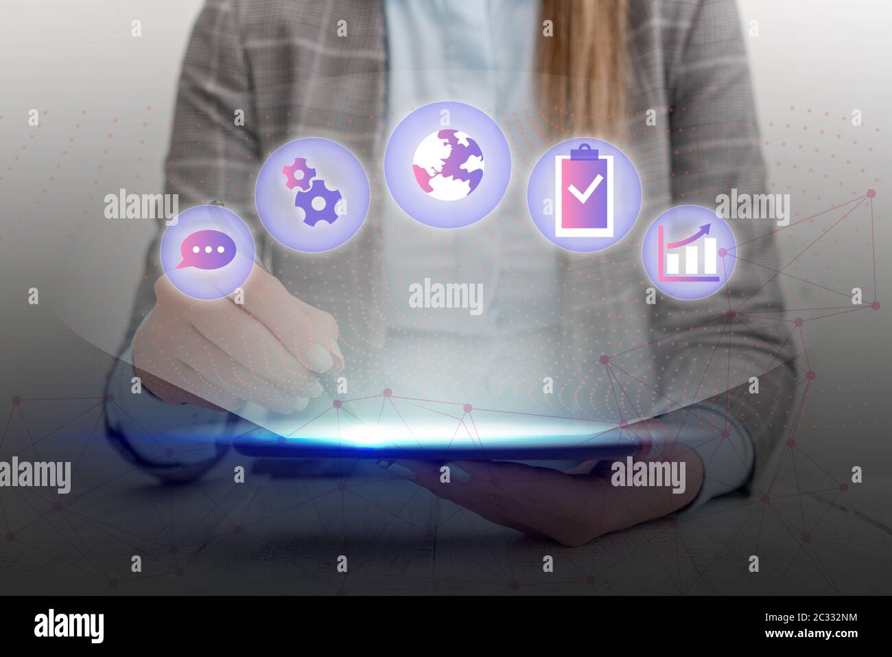 Information Digital Technology Network Connection Infographic Elements ...