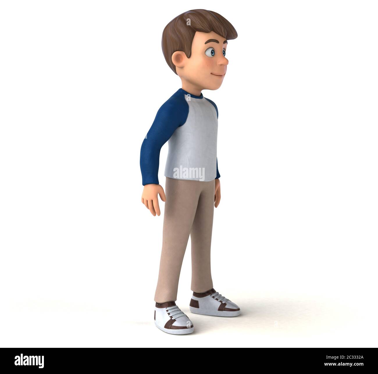 3D cartoon character fun teenager Stock Photo - Alamy