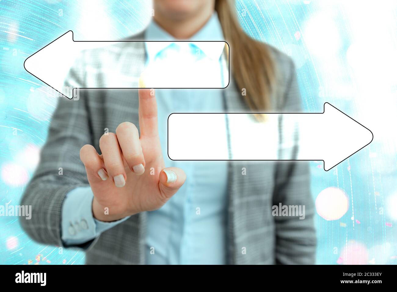 Competitiveness Symbol In Diverging Opposite Views Business Choice ...