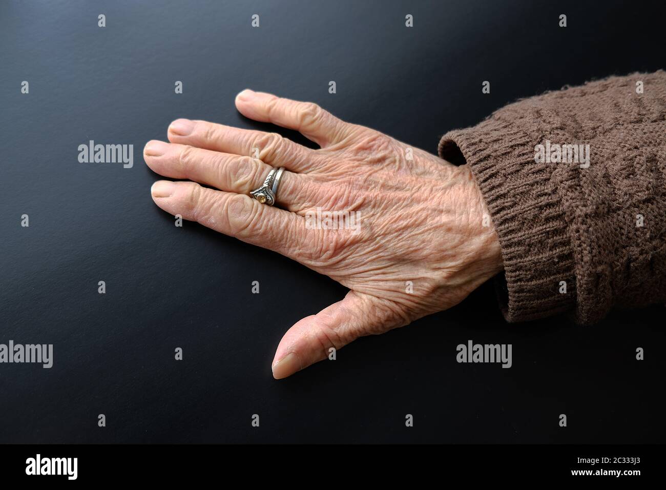 80 years old woman's hand, old human hand with veinsvery old human hand ...