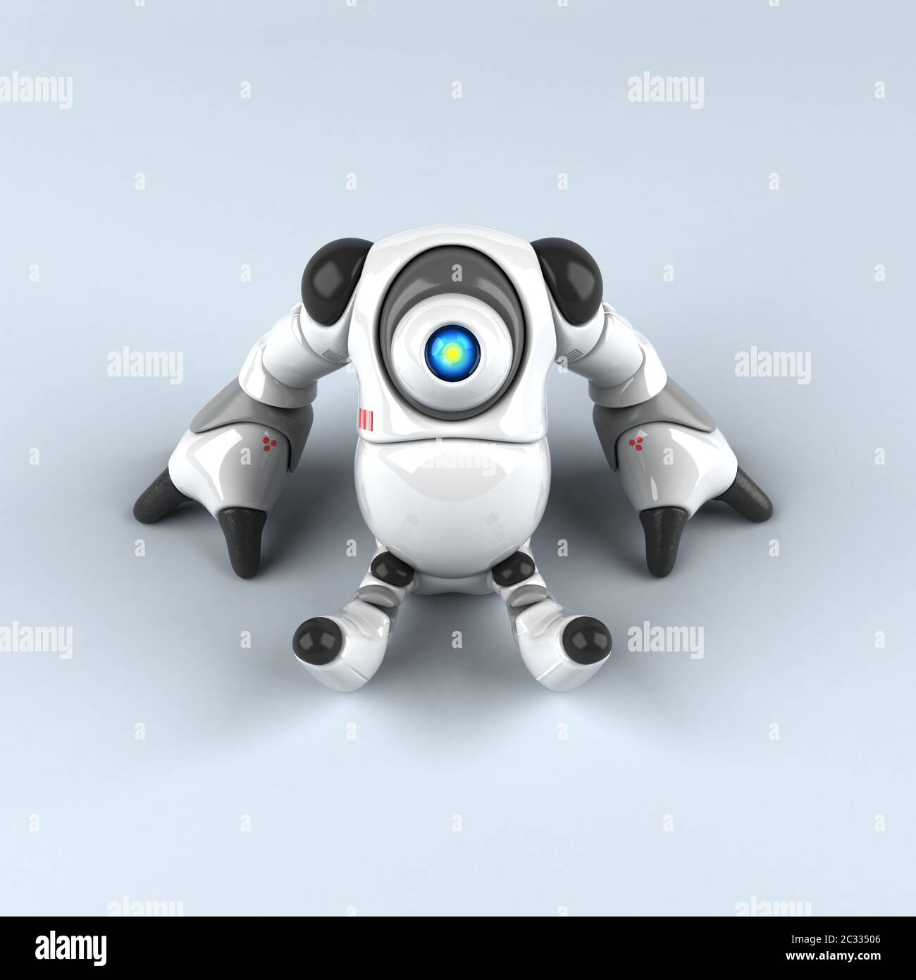 Big robot - 3D Illustration Stock Photo - Alamy