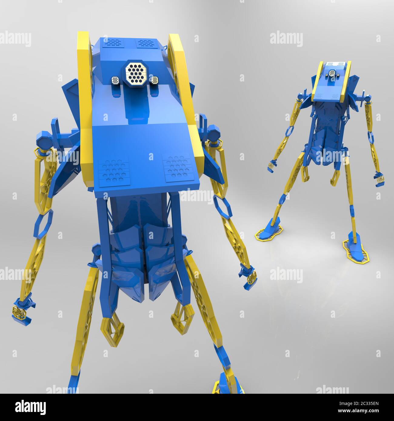 3D generative design of a robot - 3D Illustration Stock Photo - Alamy