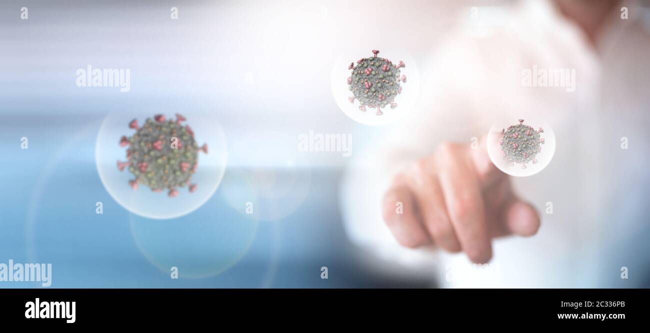 Global crisis concept against viral infections to protect the world ...