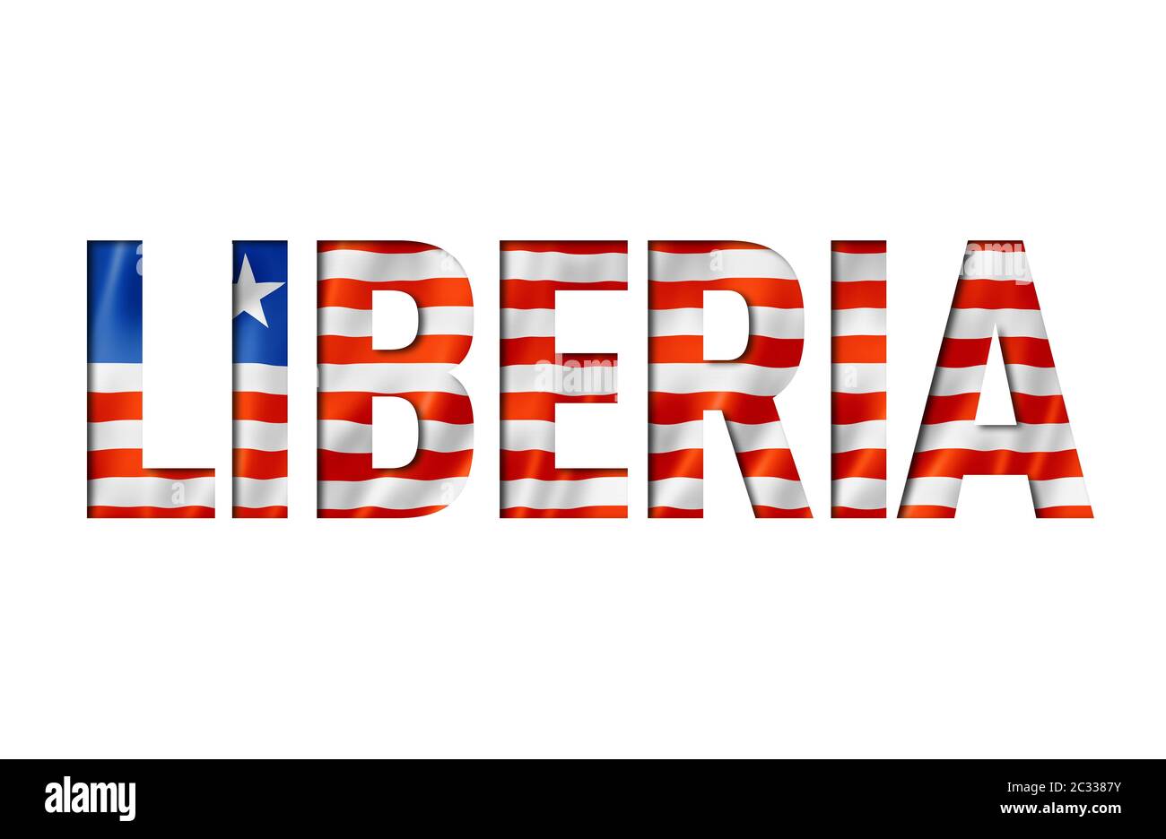 liberian flag text font. liberia symbol background Stock Photo - Alamy