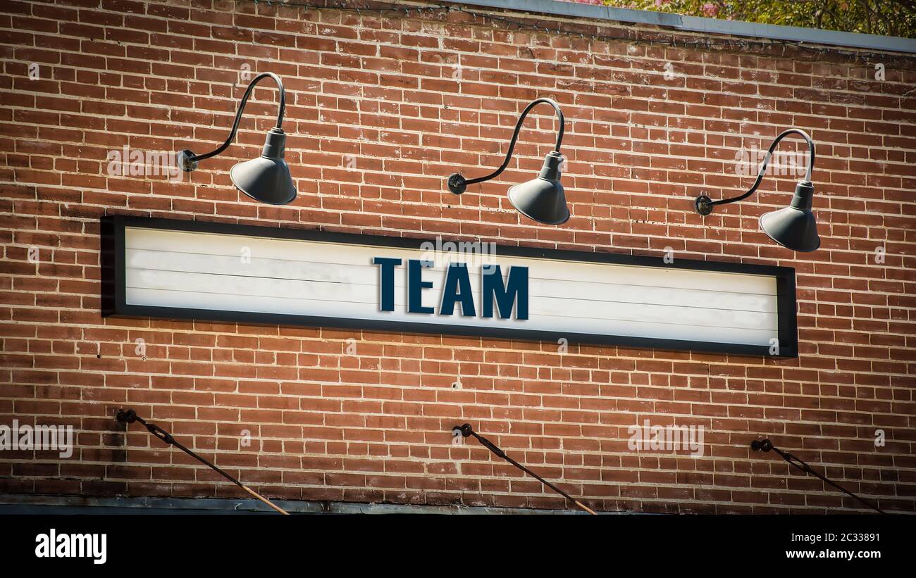 Street Sign to Team Stock Photo - Alamy