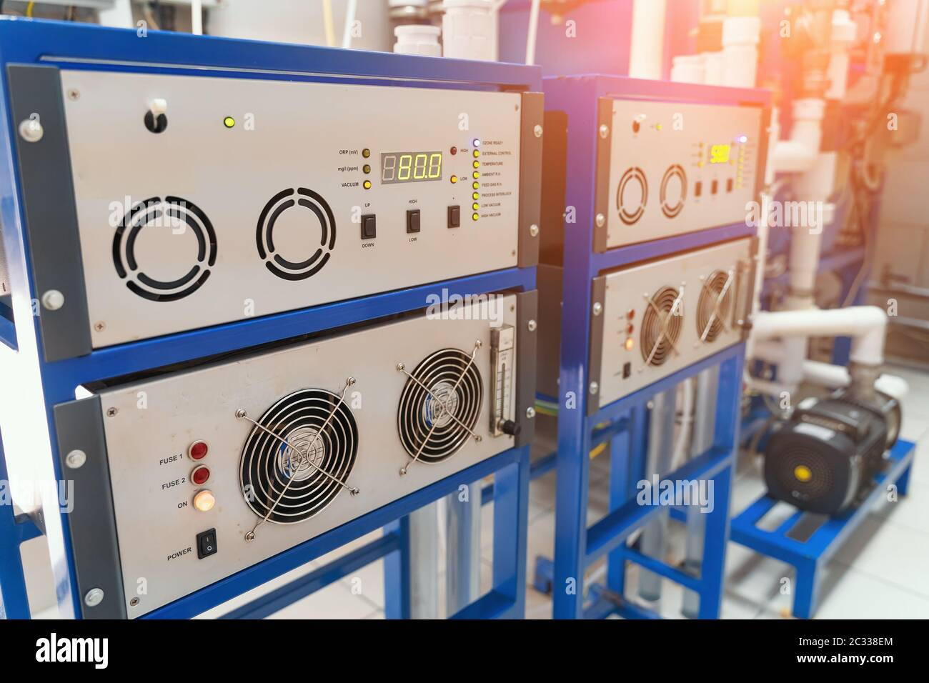 Automated computerized ozone generator machine in water production ...