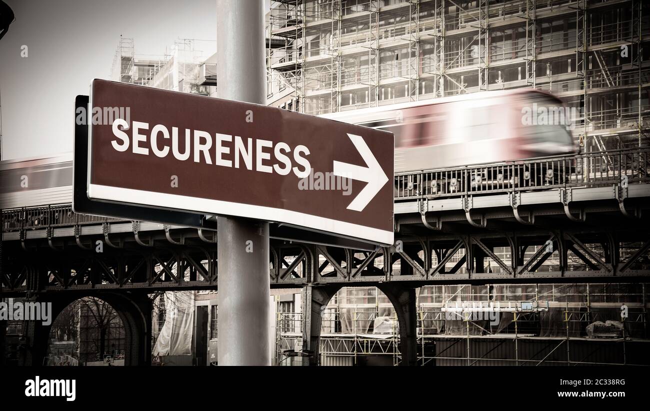 Street sign secureness hi-res stock photography and images - Alamy