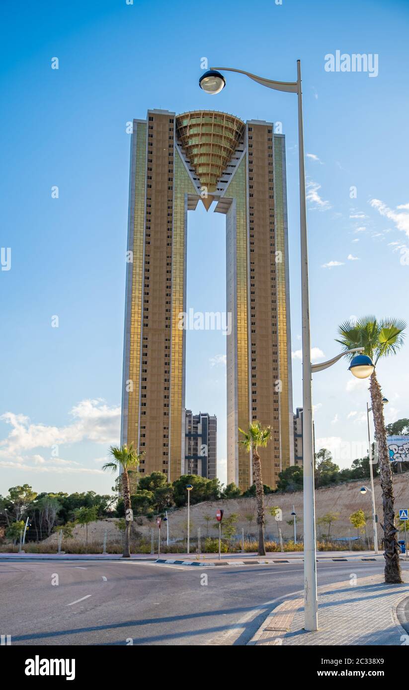 Benidorm, Spain - January 10, 2020: Edificio INTEMPO Benidorm fifth ...