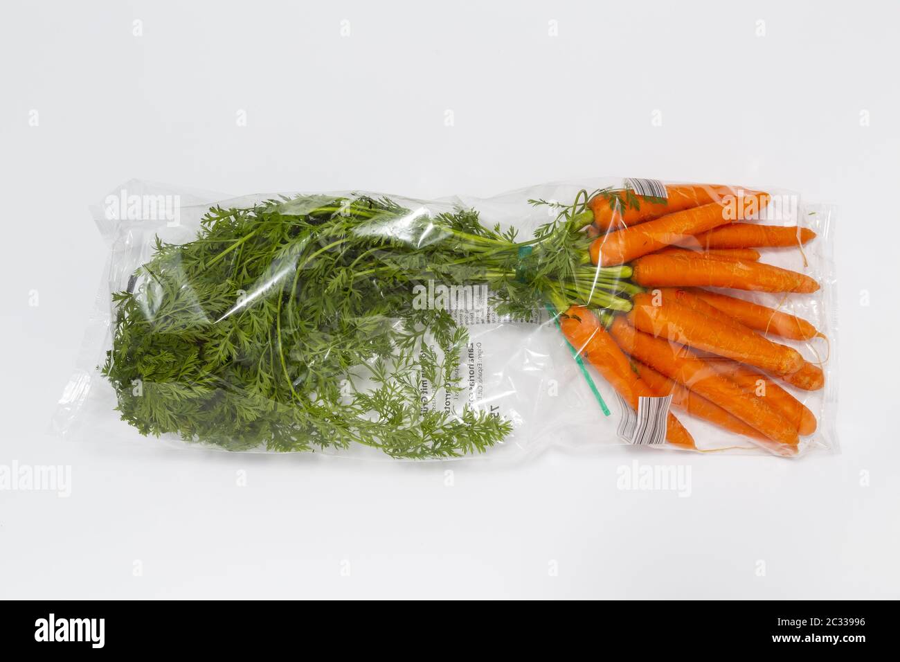 Some carrots in plastic packaging Stock Photo - Alamy