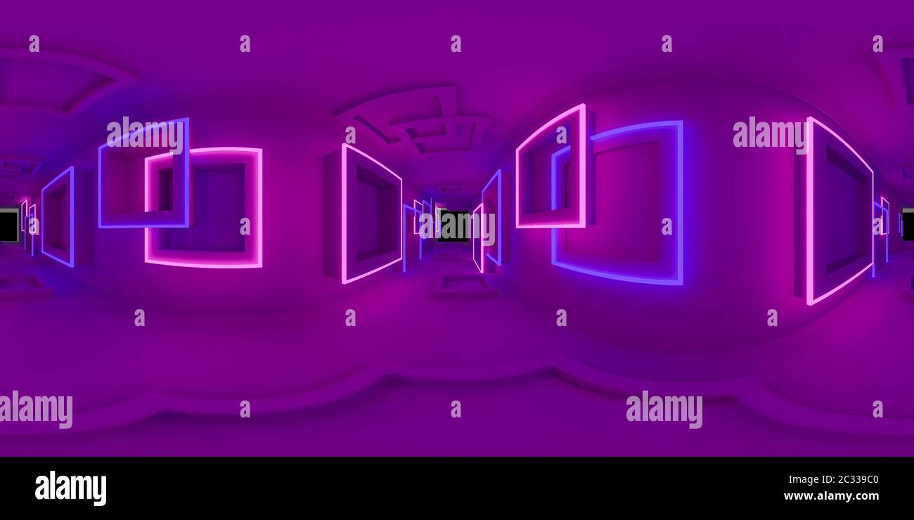 3d illustration, 3d rendering, vr 360 panorama abstract images of the ...