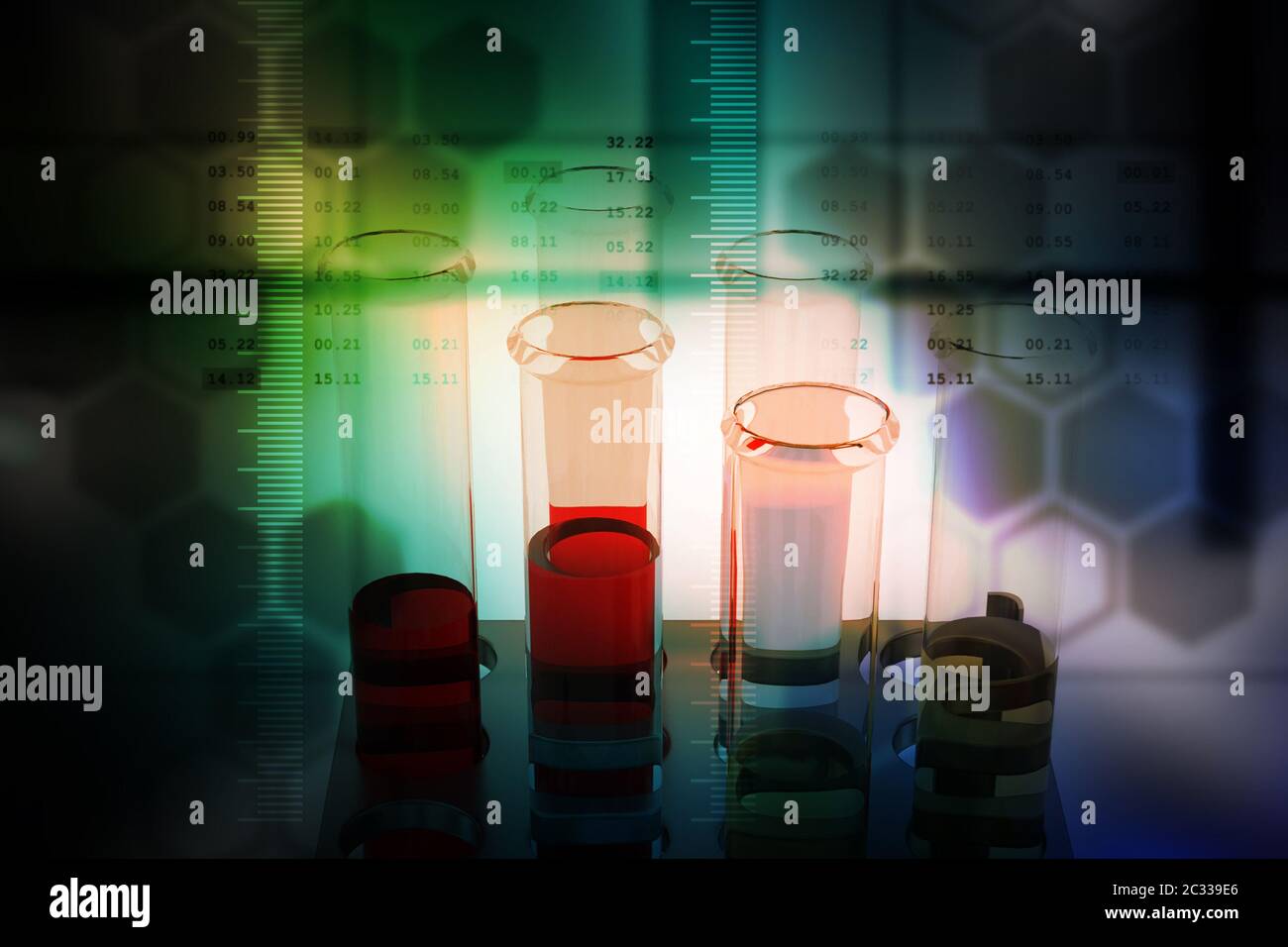 Laboratory equipments with molecules Stock Photo - Alamy