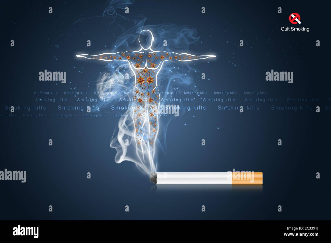 Smoking kills human body Stock Photo - Alamy