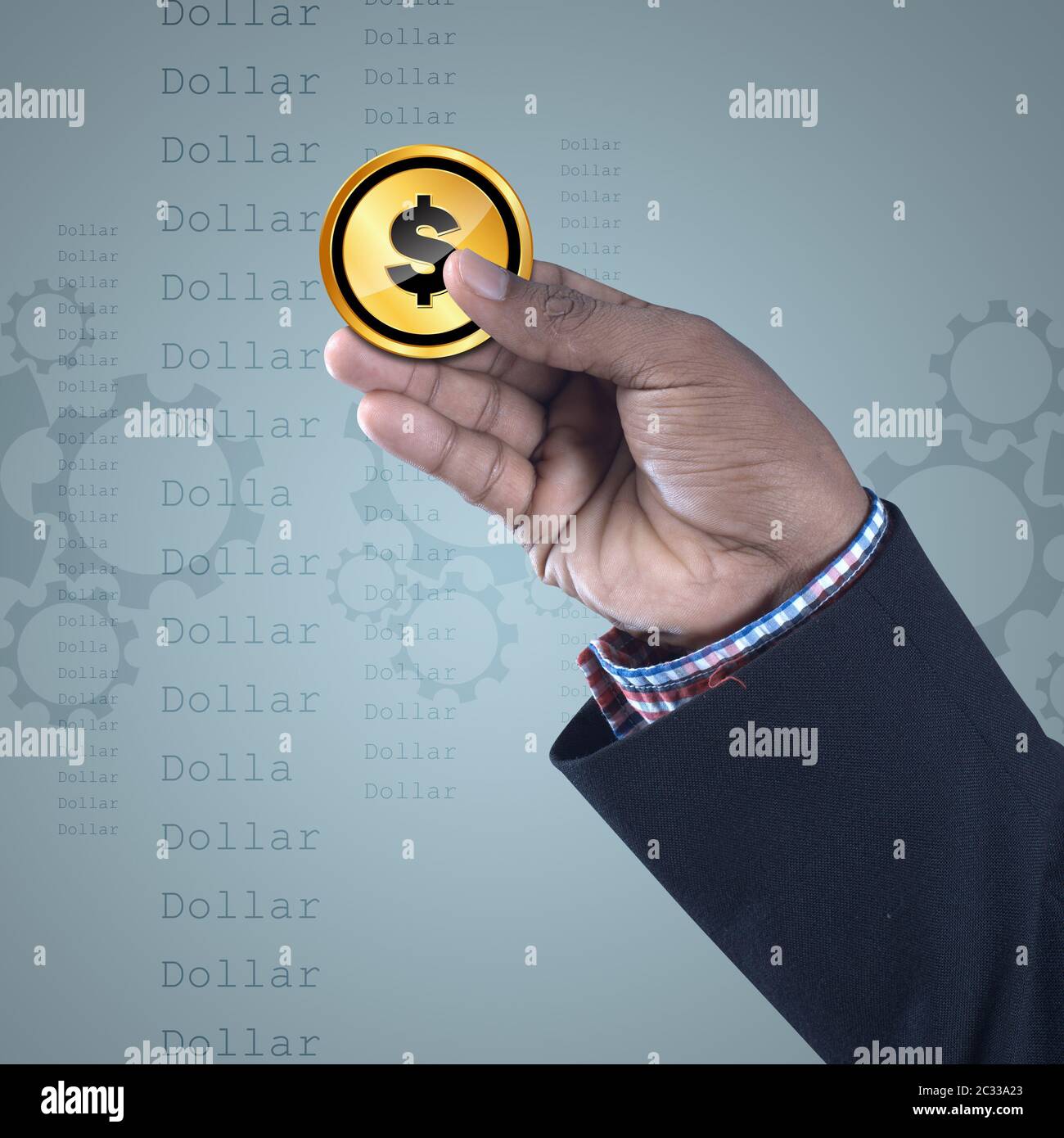 Man with dollar sign Stock Photo - Alamy