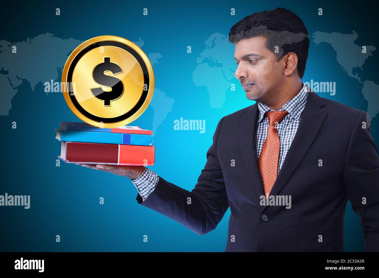 Man with dollar sign Stock Photo - Alamy