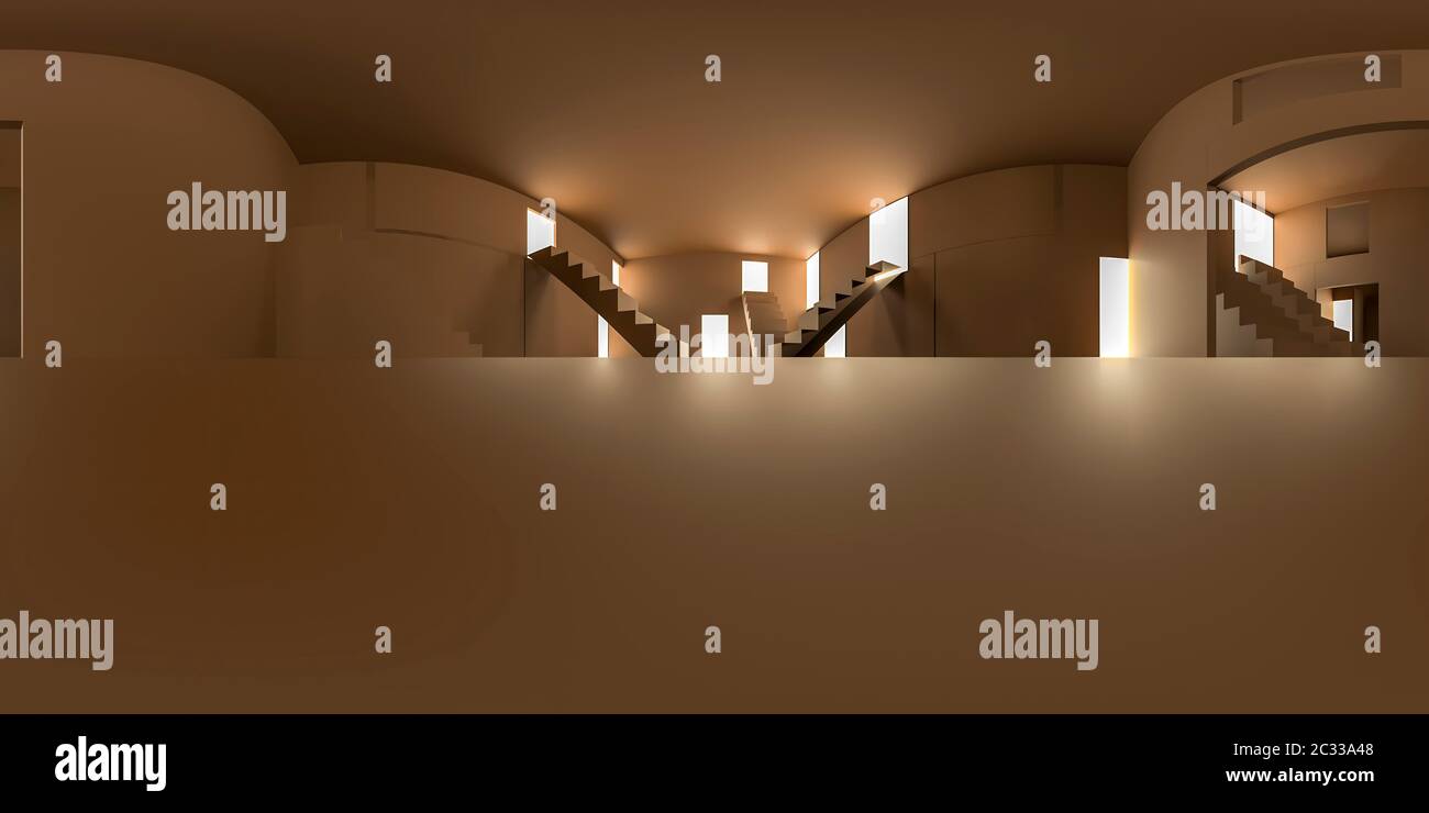 3d illustration, 3d rendering, vr 360 panorama abstract images of the ...