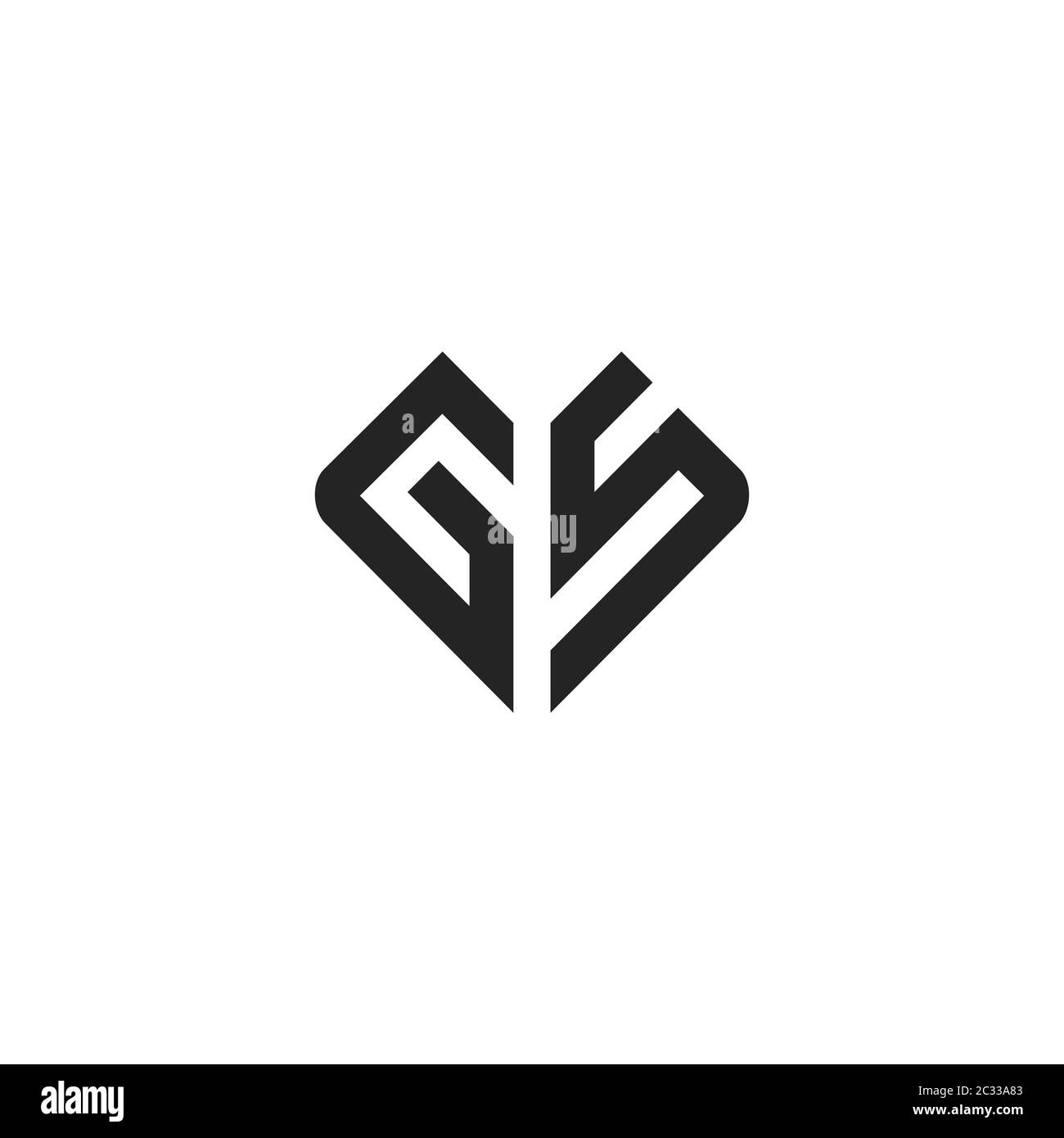 GS alphabet abstract initial letter logo design vector template Stock ...