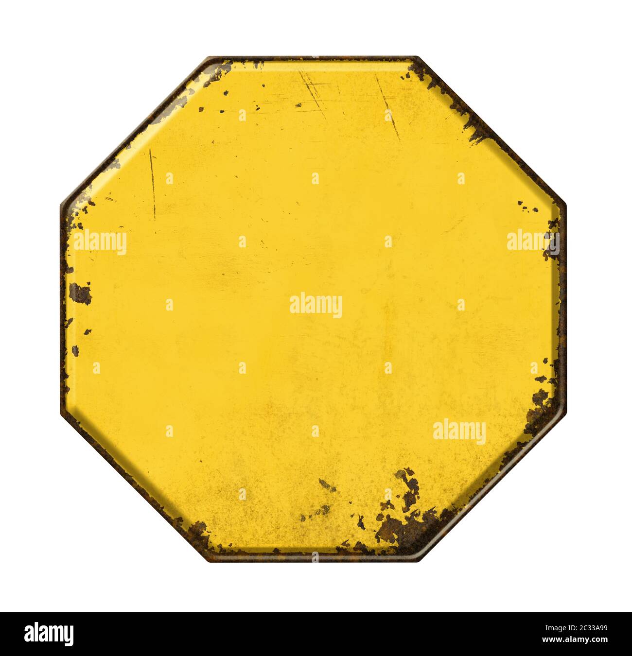 Empty vintage tin sign on a white background Stock Photo - Alamy
