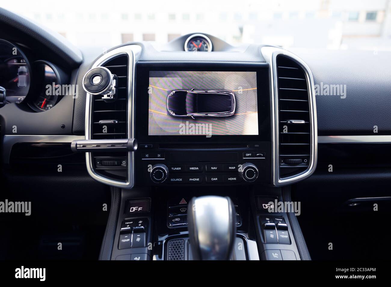 Working of a side mirror cameras to rear view. of surround 360 degrees ...