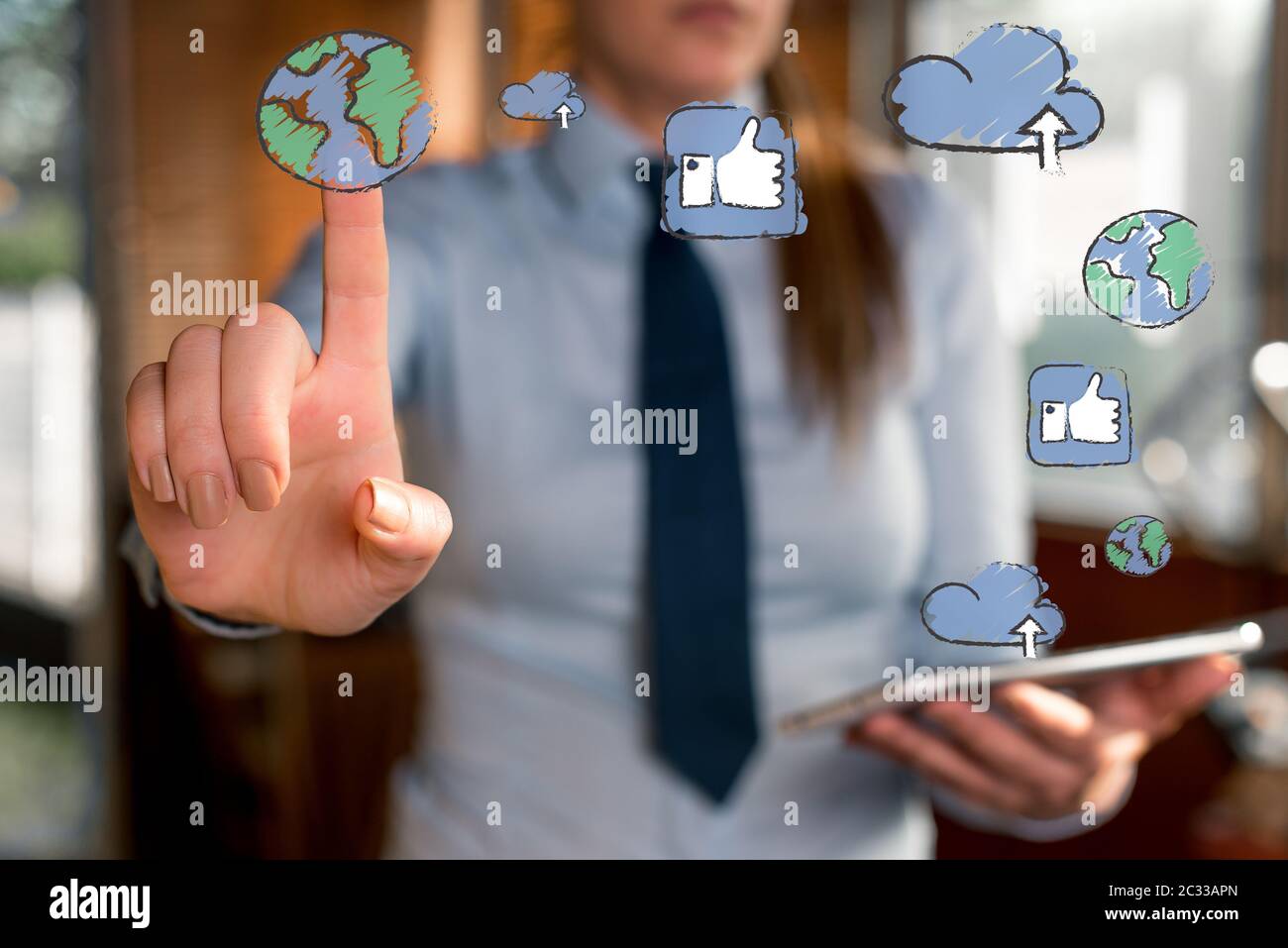 Free Sketch Of Digital Technology Information With Infographic Element ...