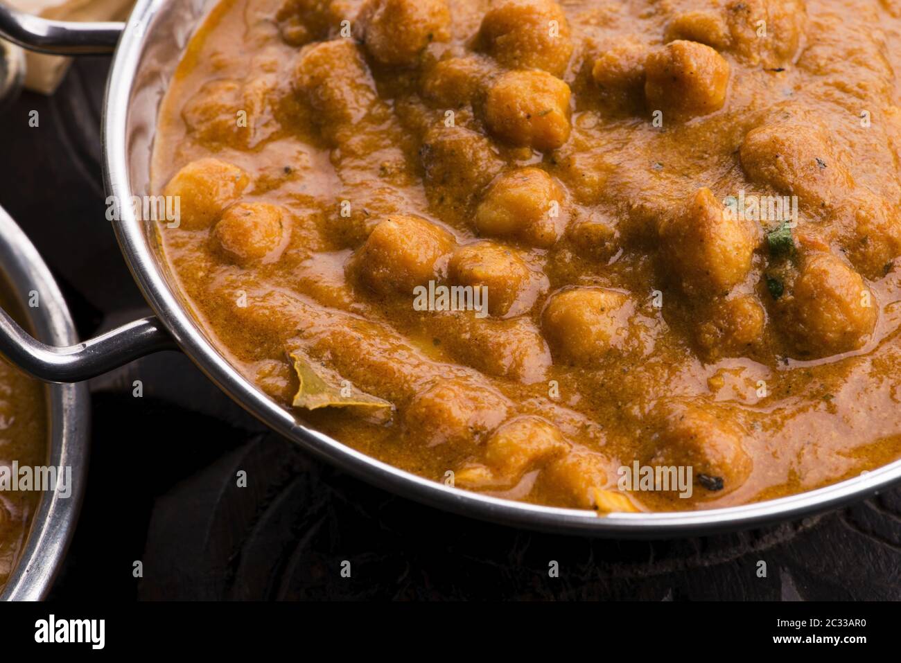 Chana Masala: Traditional Indian dish with chickpeas and curry Stock ...