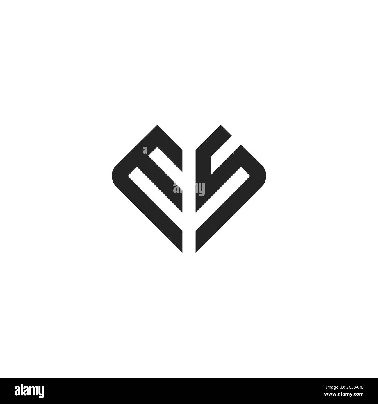 Initial es logo vector vectors Cut Out Stock Images & Pictures - Alamy