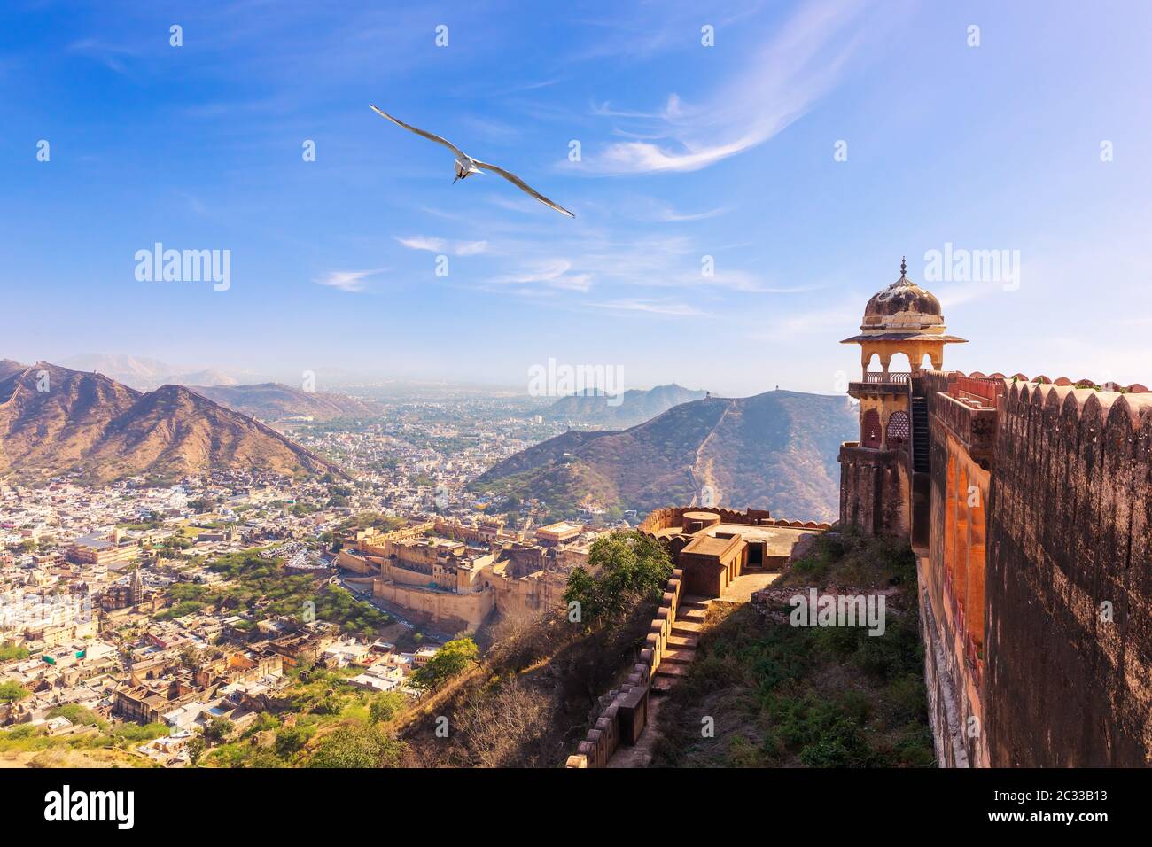 Famous Jaigarh Fort and the view from it, India, Jaipur Stock Photo - Alamy