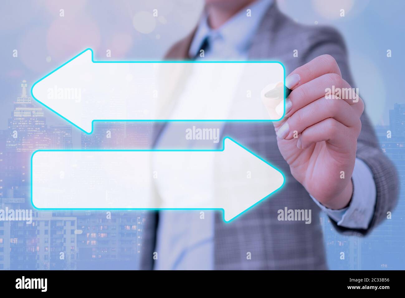 Competitiveness Symbol In Diverging Opposite Views Business Choice ...