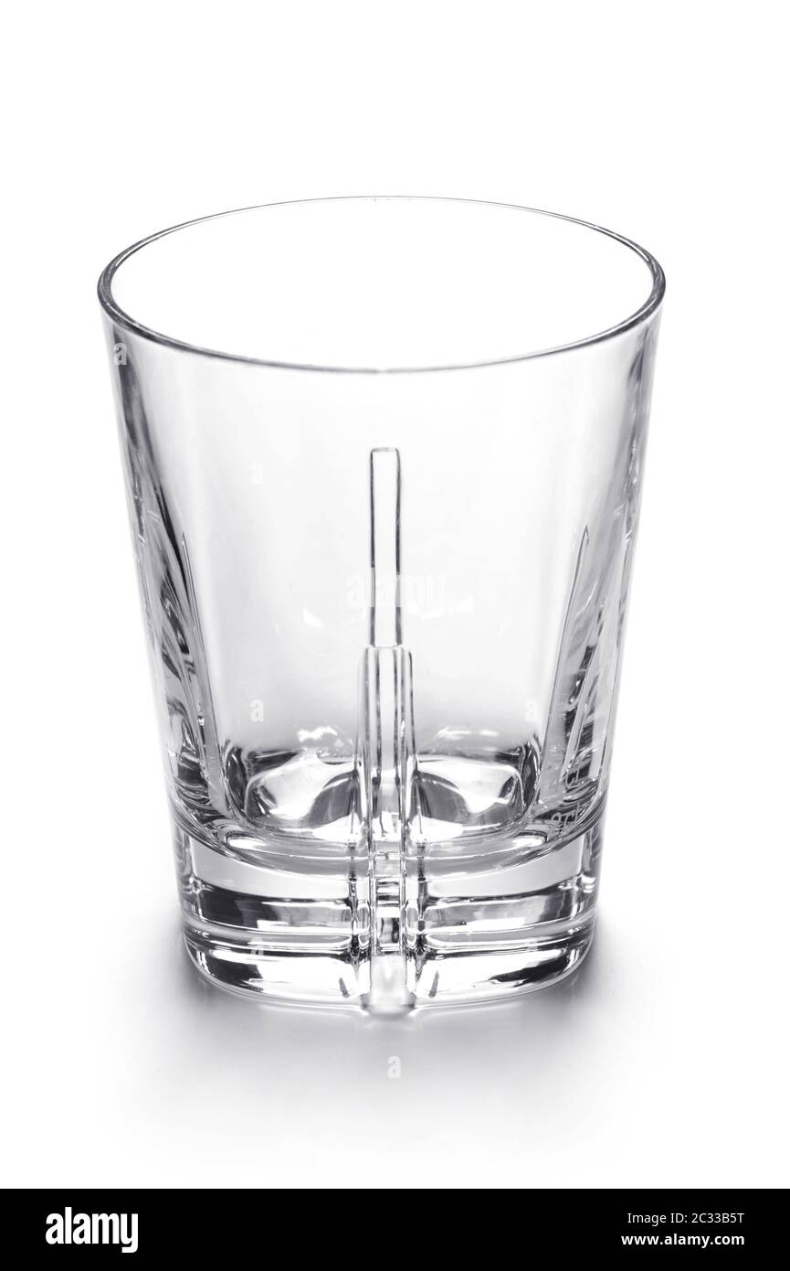 Empty Drinking Glass Isolated On White Stock Photo - Alamy