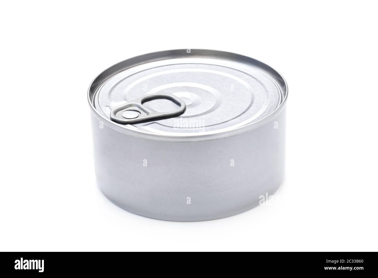 Unopened Tin Of Thuna Isolated On White Stock Photo - Alamy