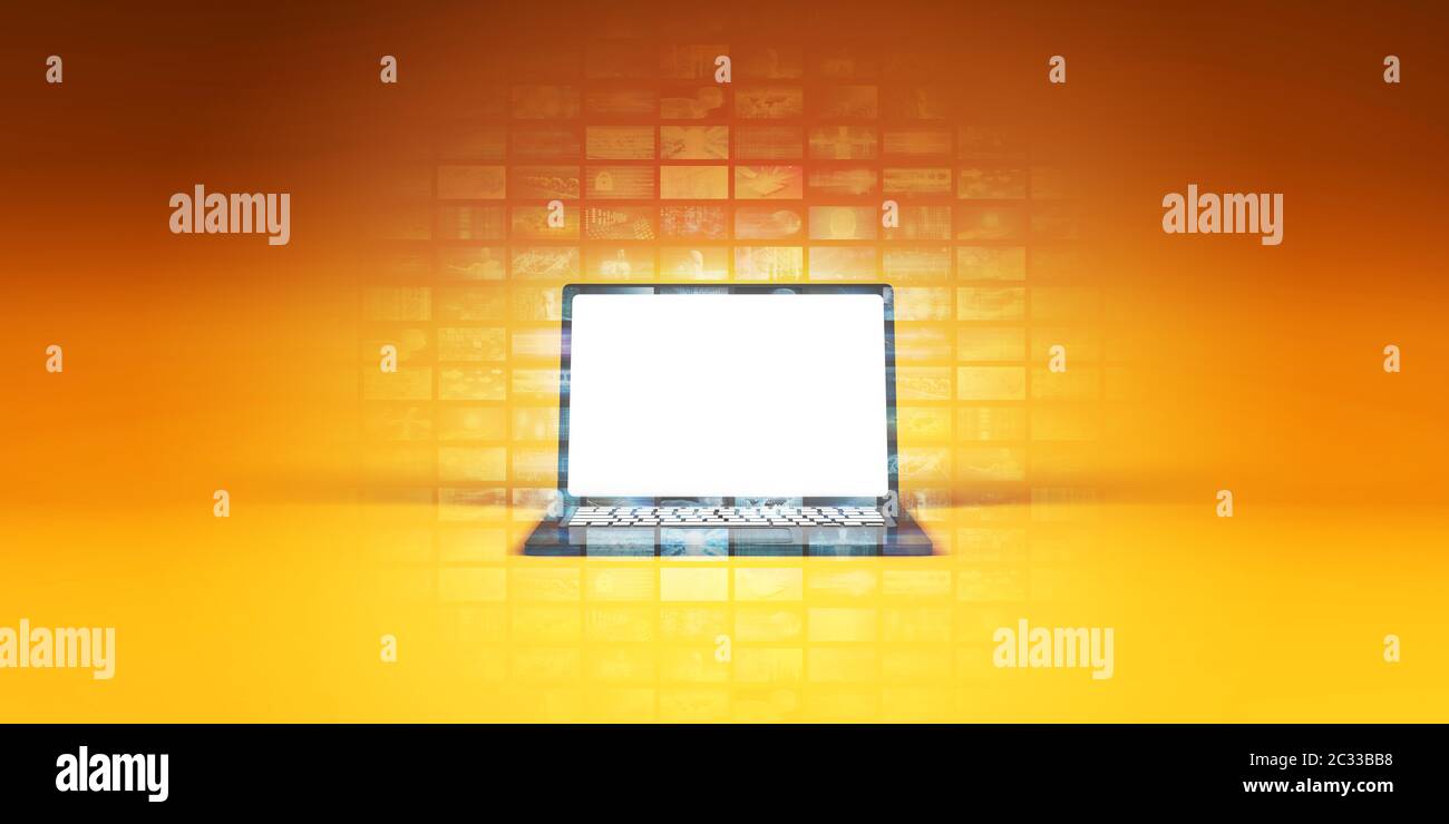 Digital Lifestyle Laptop Notebook Marketing Concept Stock Photo - Alamy