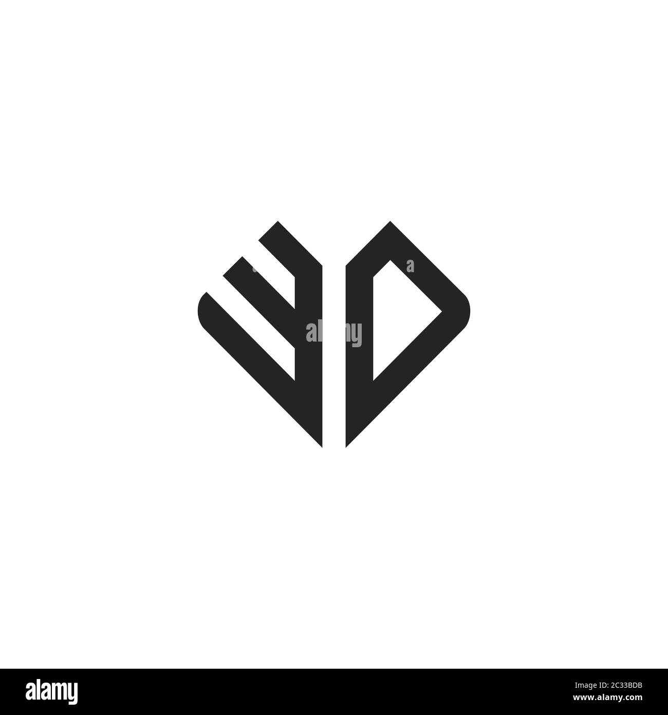 Letter wd logo hi-res stock photography and images - Alamy