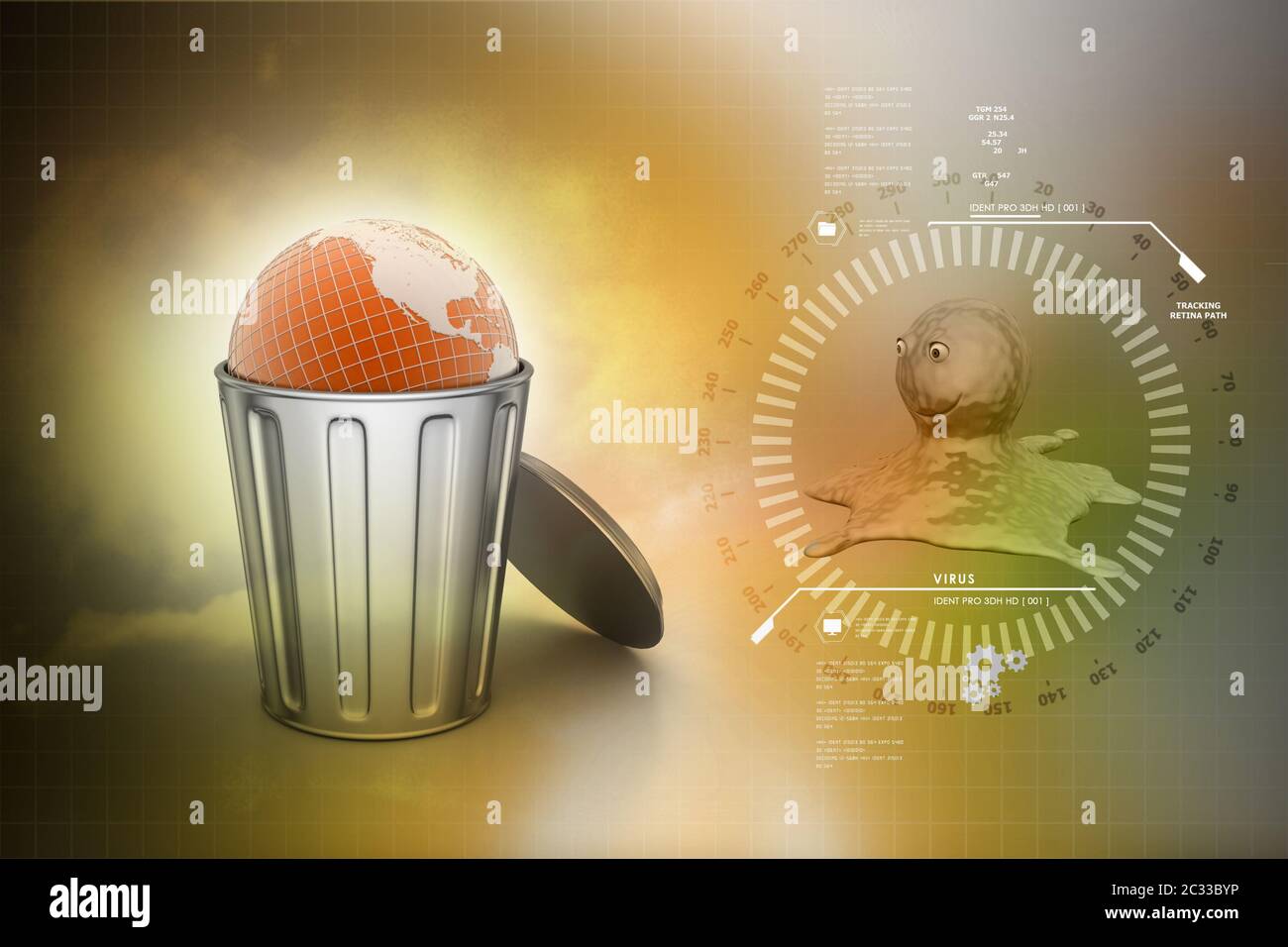 World globe in waste bin hi-res stock photography and images - Alamy