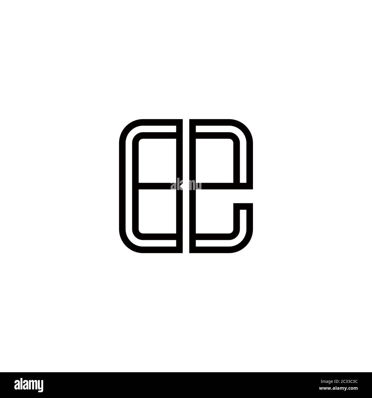 BE alphabet abstract initial letter logo design vector template Stock ...