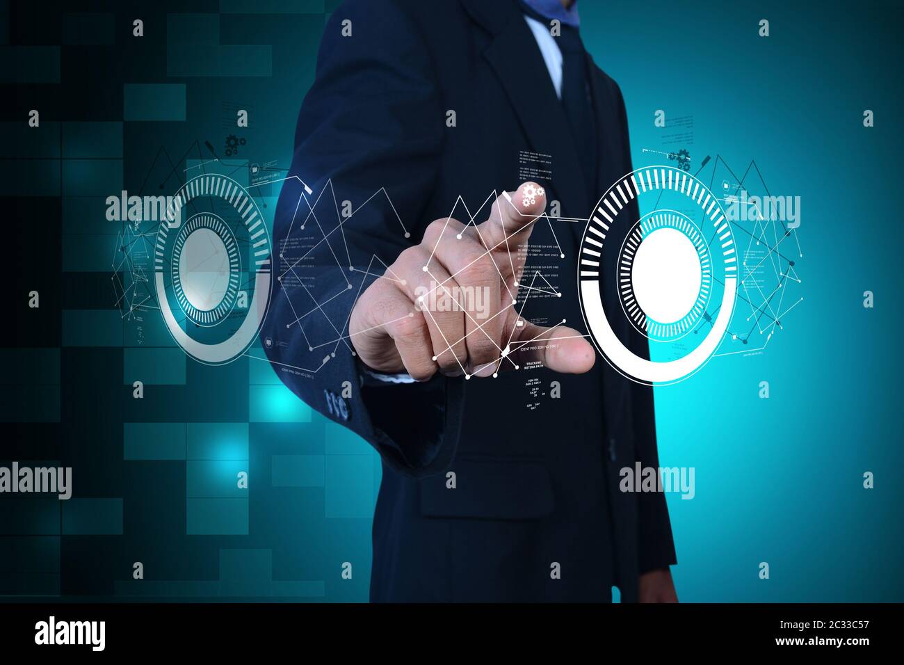 Smart hand showing futuristic technology Stock Photo - Alamy